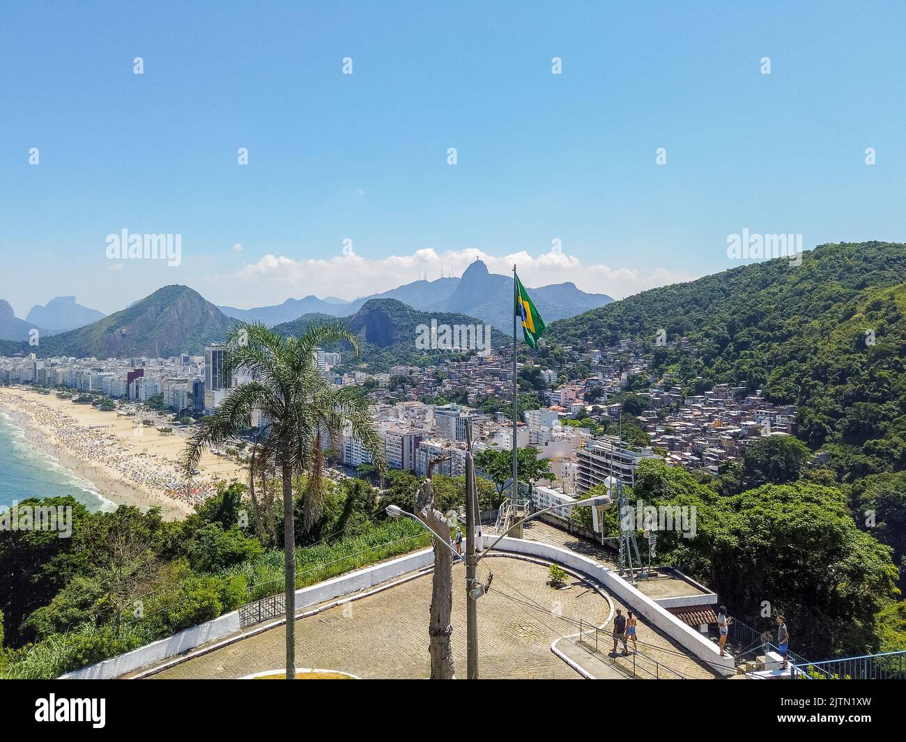 View rudder stone high in Rio de Janeiro, Brazil - March 15, 2020: view ...