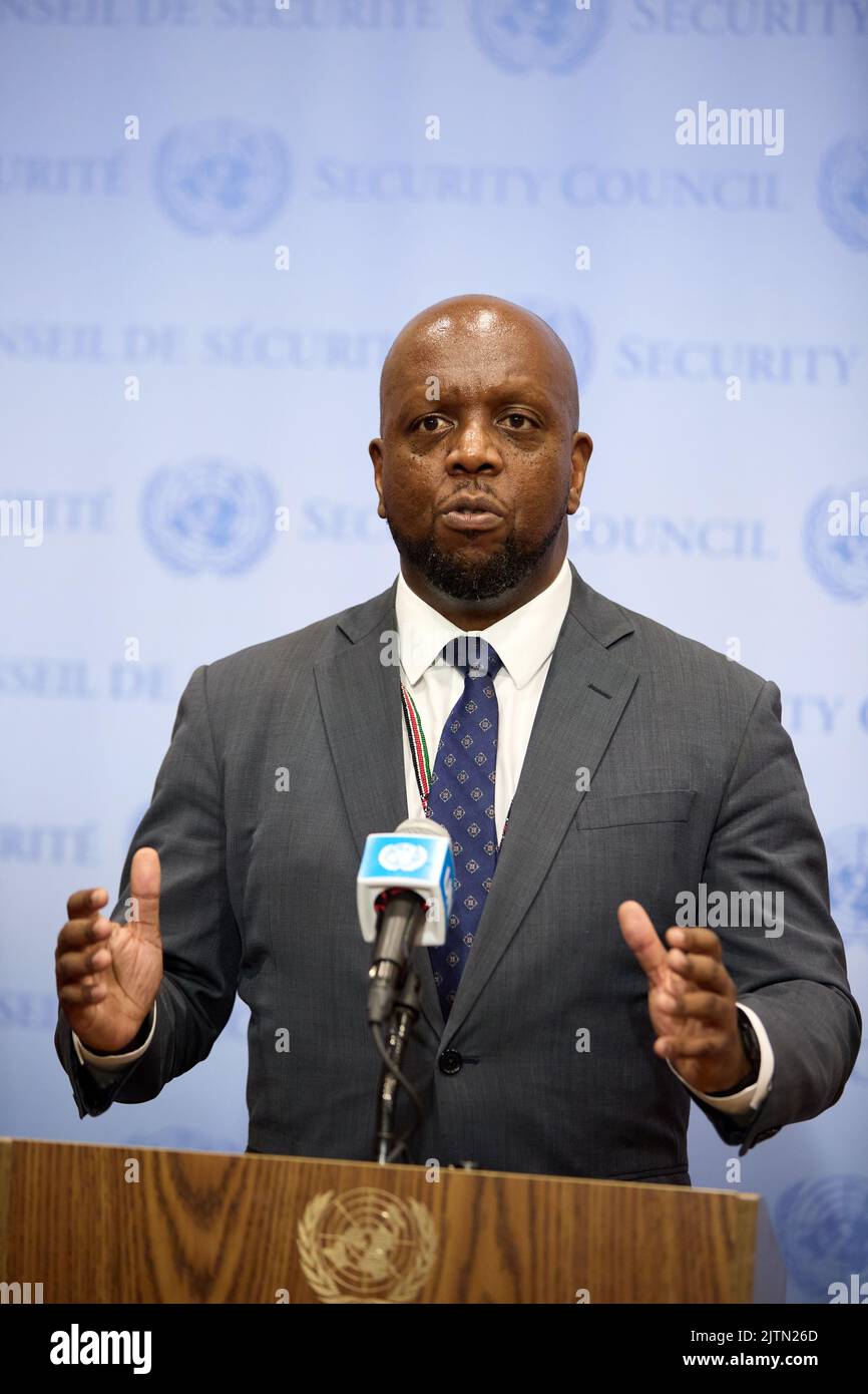 New York, NY, USA. 31st Aug, 2022. Ambassador Martin Kimani, Permanent ...