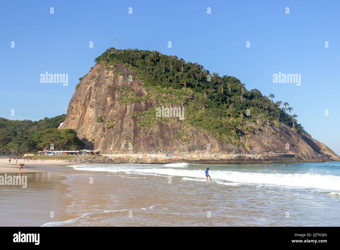 Leme beach in Rio de Janeiro, Brazil - June 01, 2020: Visual rudder ...