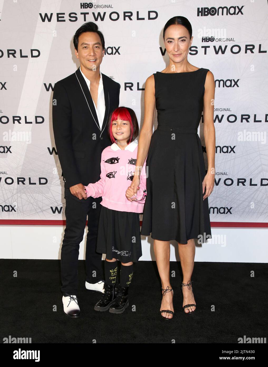 Daniel Wu, wife Lisa S., and daughter Raven Wu attending the 'Westworld ...