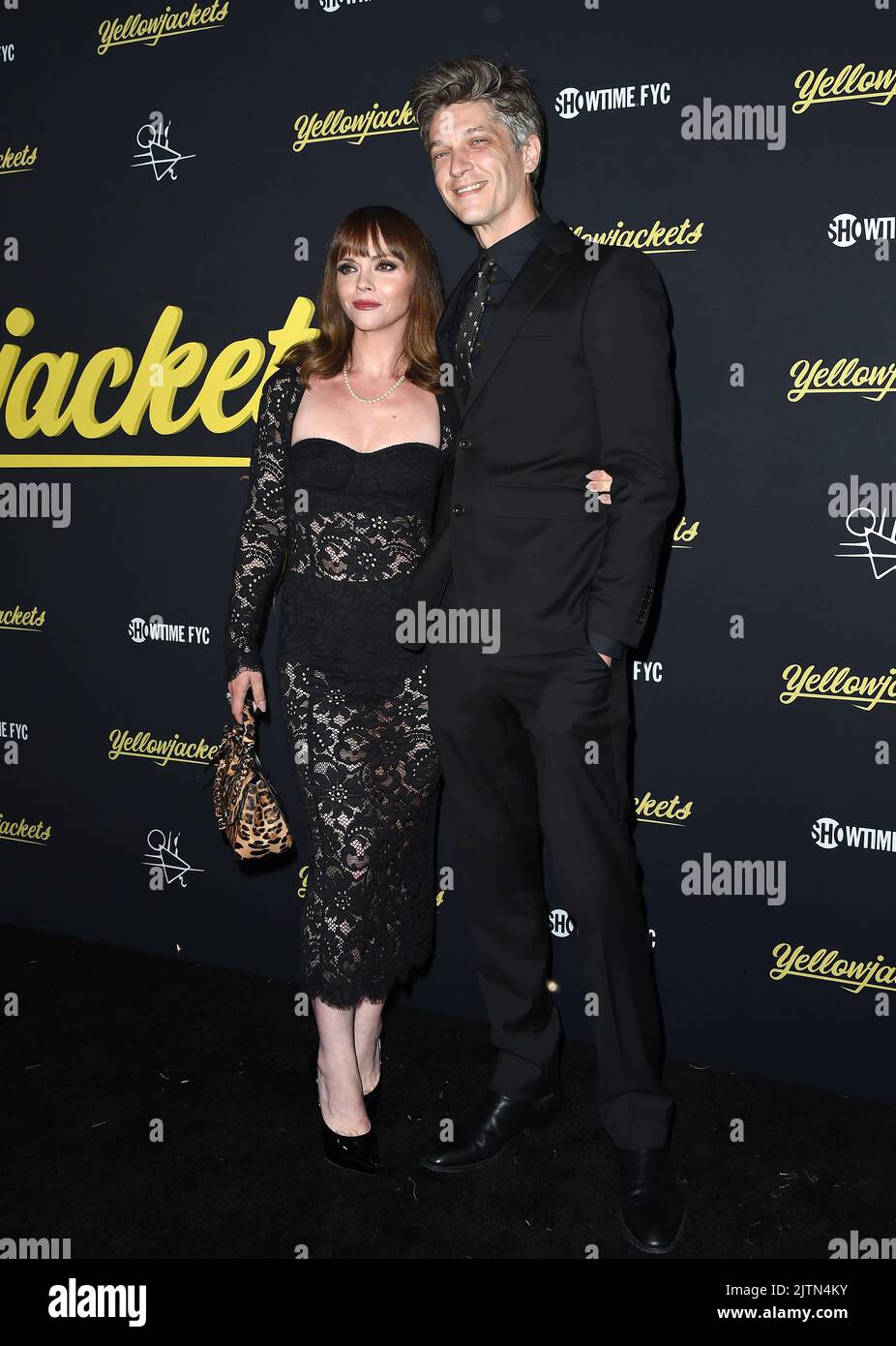 Christina Ricci and Mark Hampton arriving to the ‘Yellowjackets’ Emmy ...