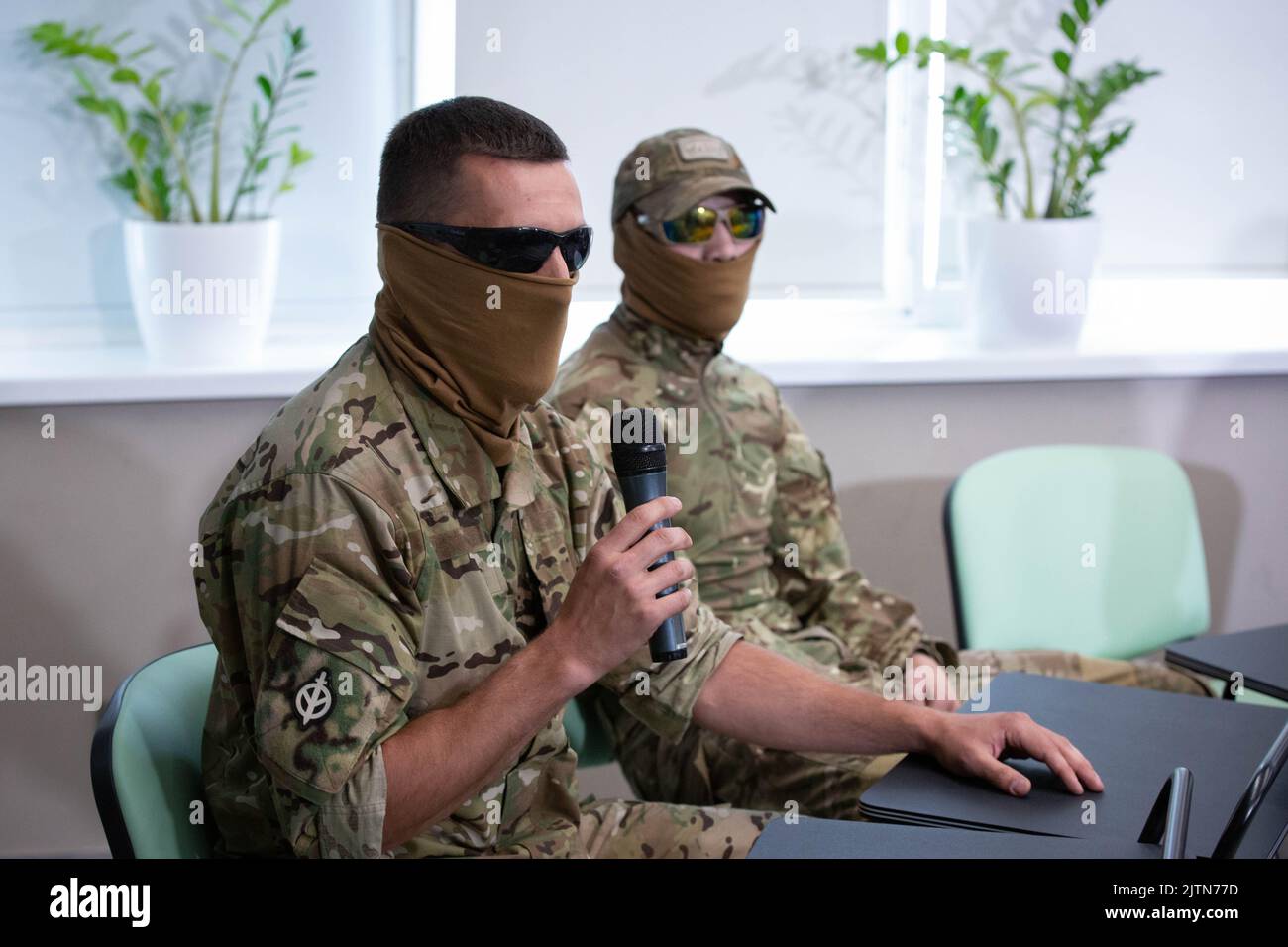 Kyiv, Ukraine. 31st Aug, 2022. Soldiers of the Russian Legion "Freedom ...