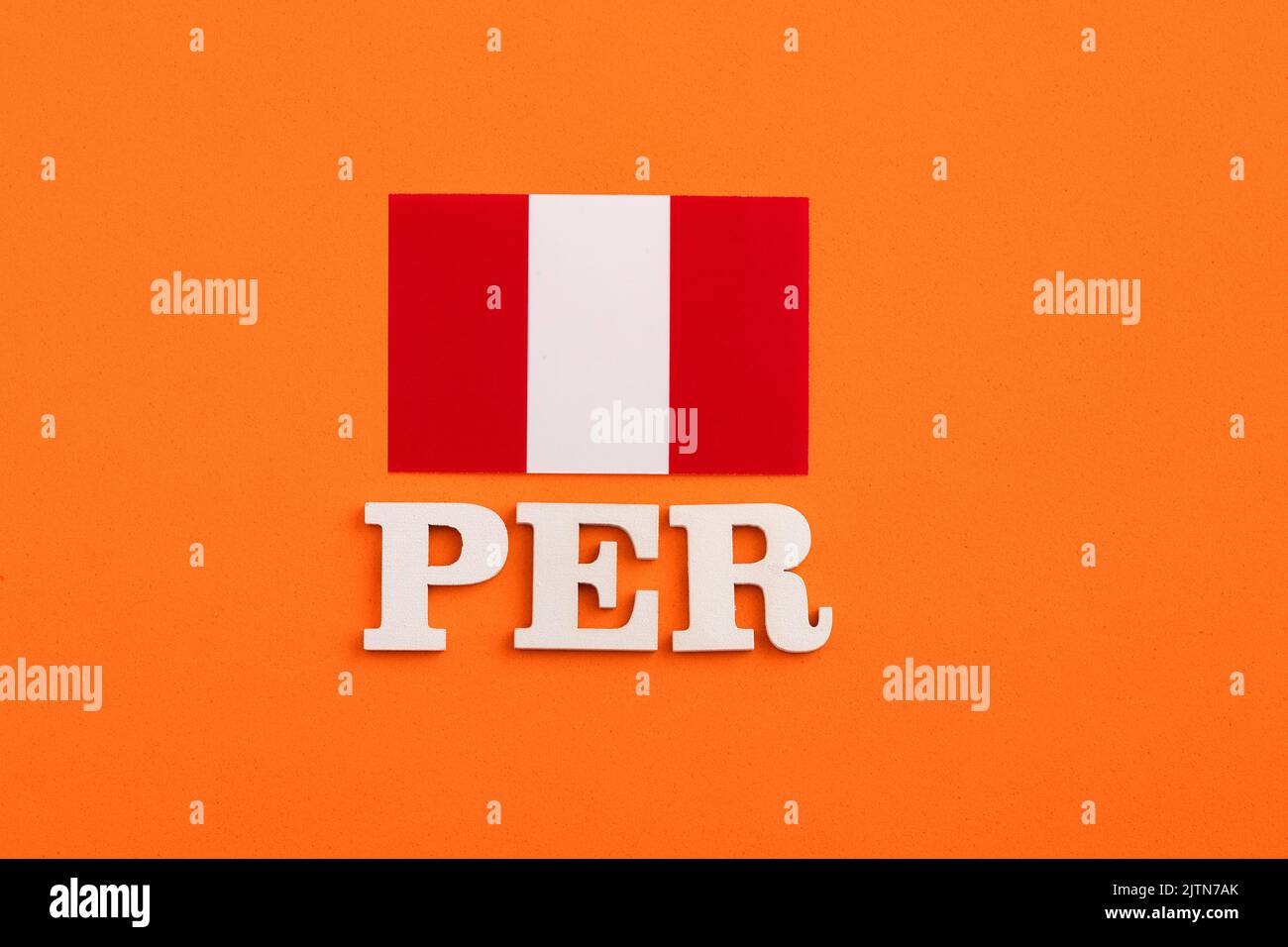 PER acronym of the country Peru with its flag Stock Photo - Alamy