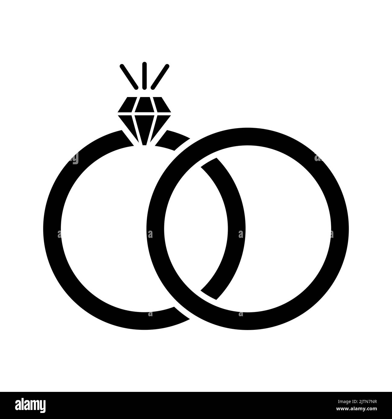 Wedding rings icon. Symbol for website design, logo, app, UI. Vector ...