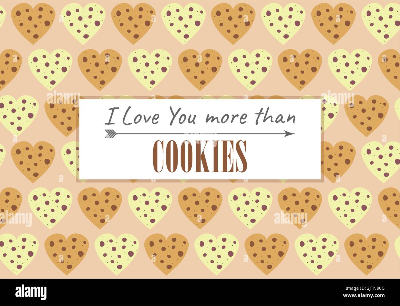 Funny pattern for Valentine's Day. Background for gift wrap, postcards ...