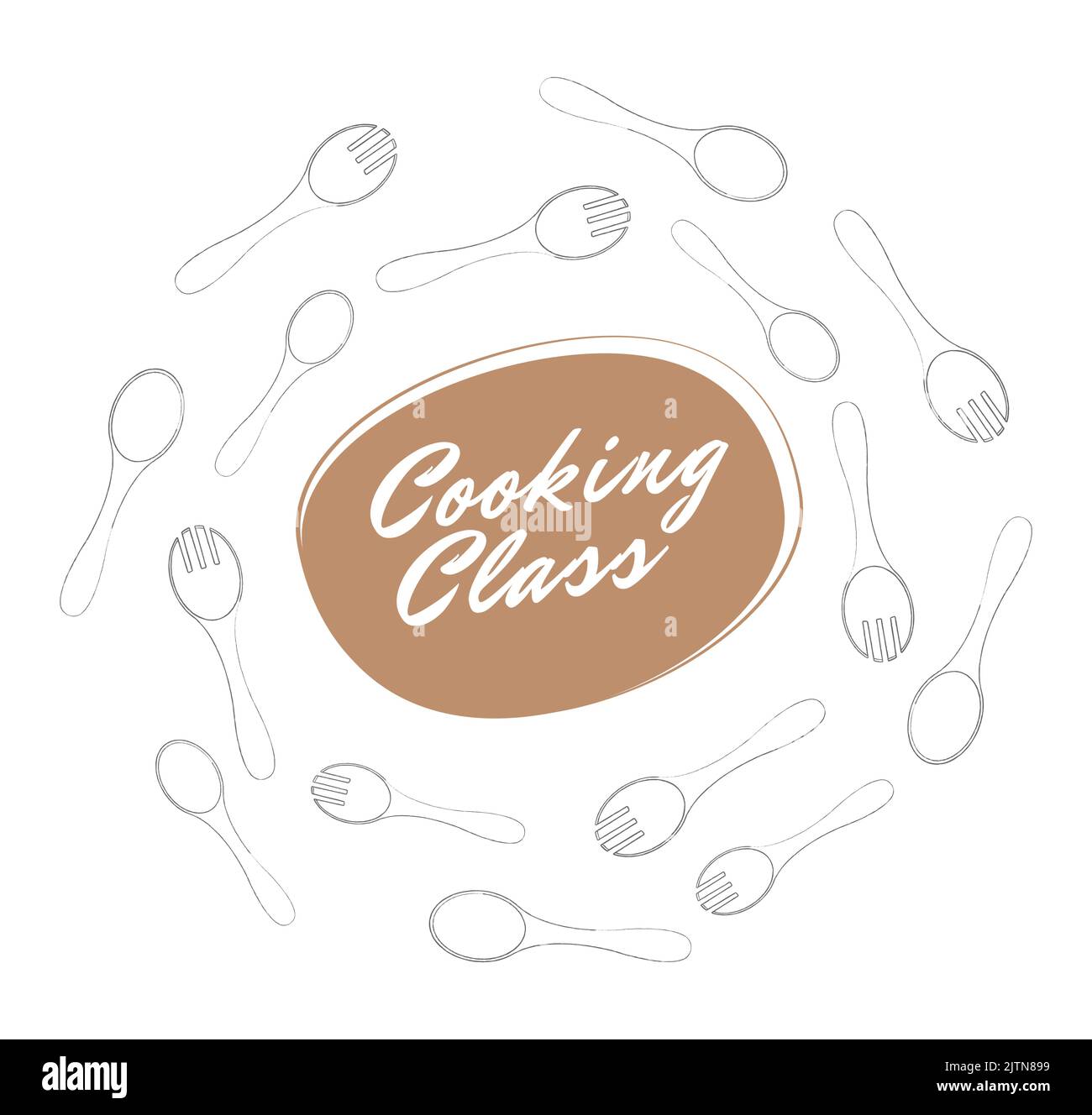 Poster design for cooking or baking in simple style with space for text ...