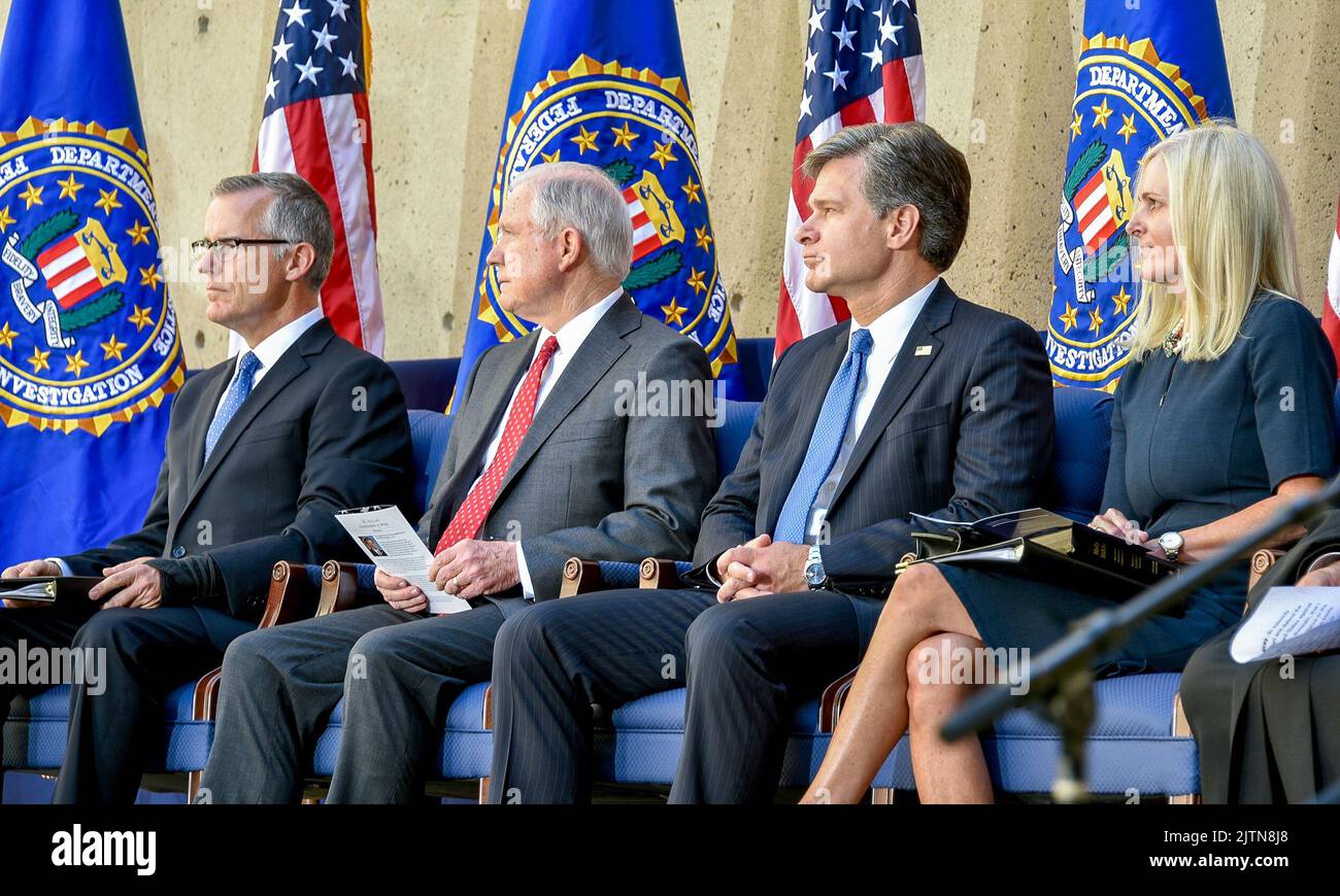 Director Wray Installation Ceremony Director Christopher Wray addresses ...