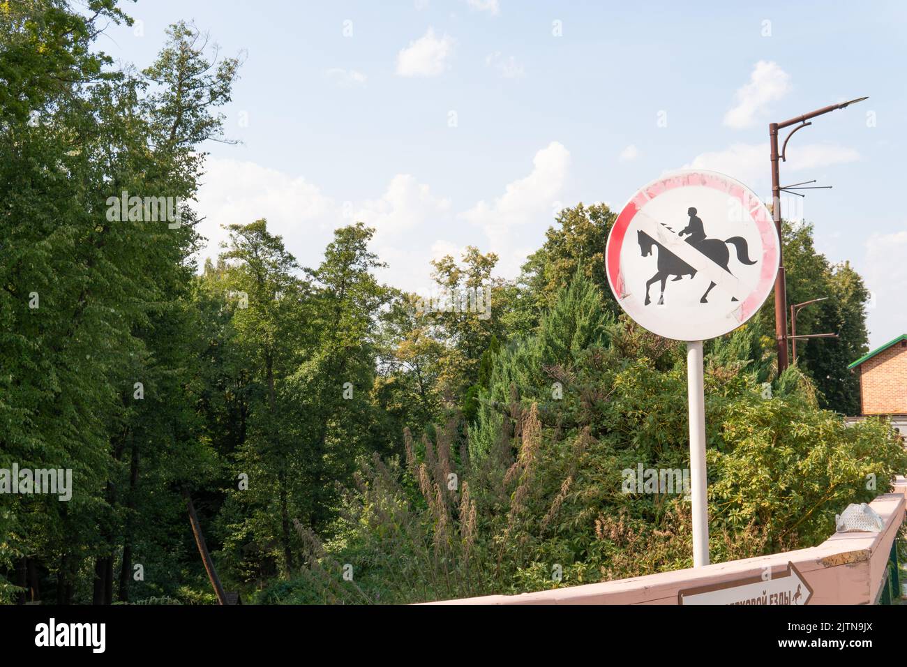 Animal warning horse forbidden sign horseback rider red ride, from ...