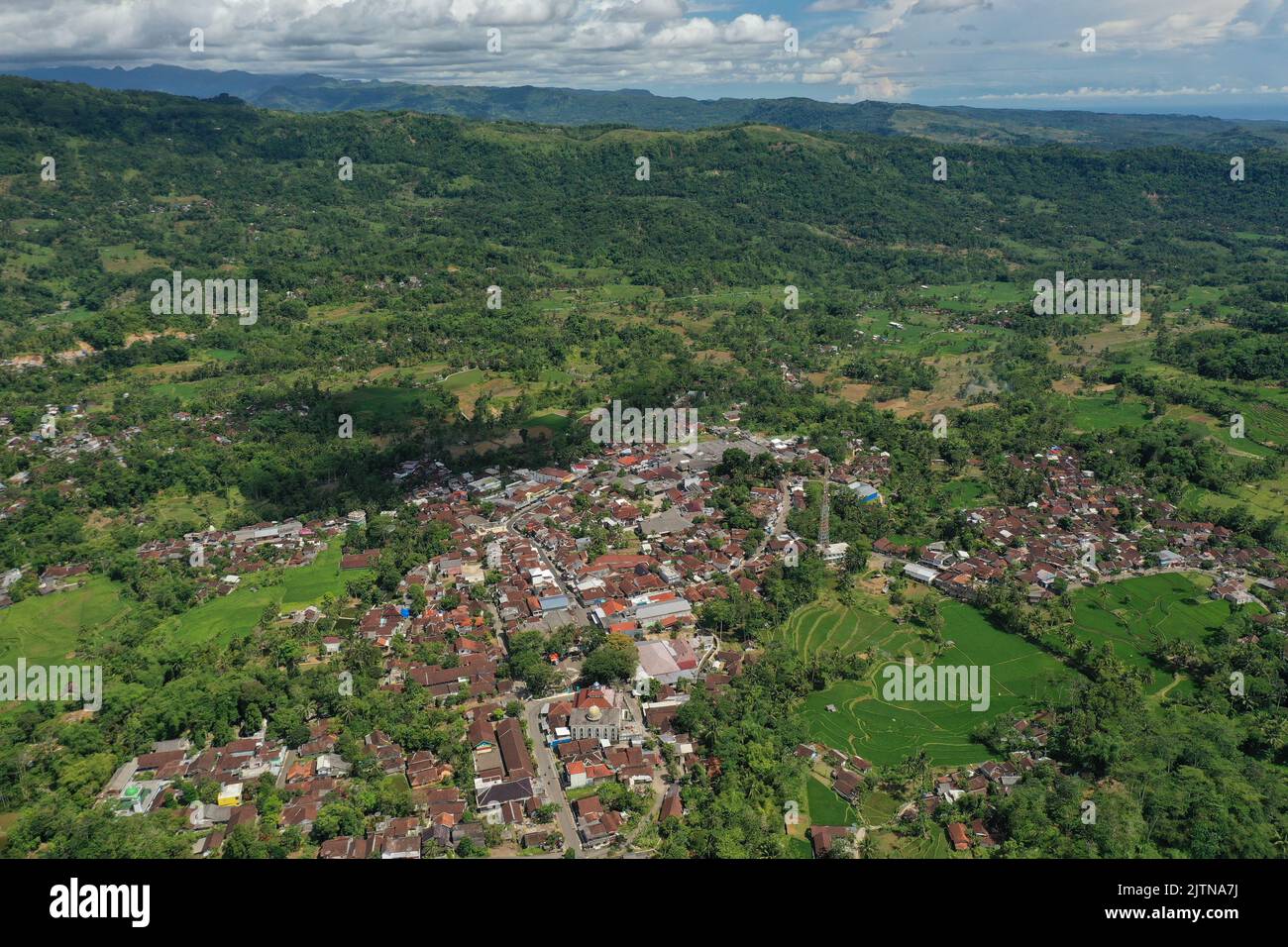 Aerial view of Garut regency, West java, Indonesia Stock Photo - Alamy