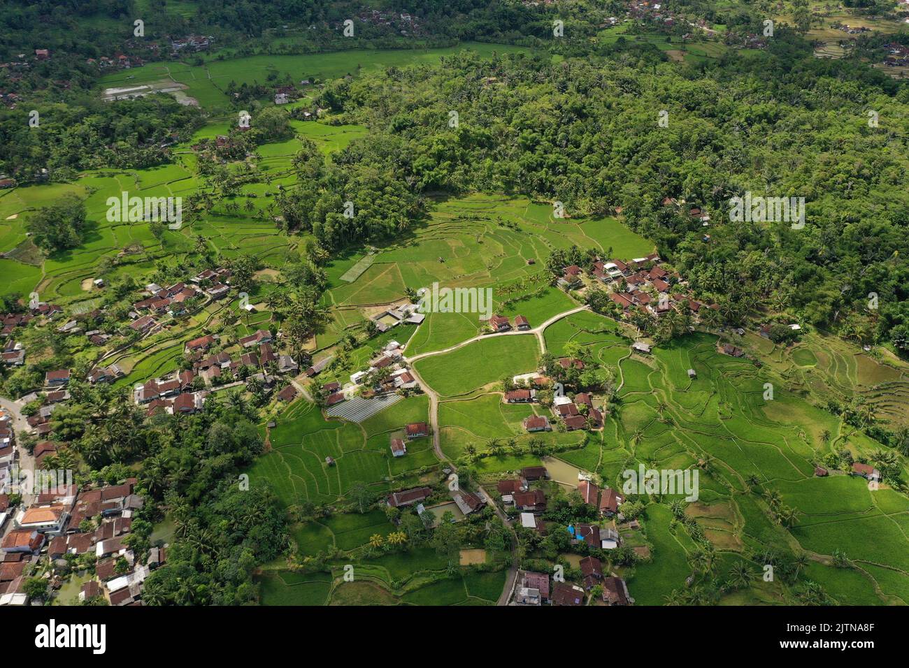 Aerial view of Garut regency, West java, Indonesia Stock Photo - Alamy