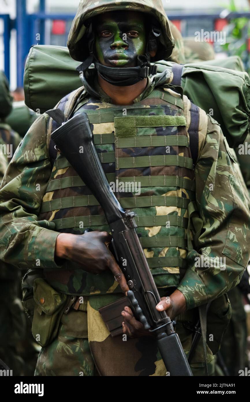 salvador, bahia, brazil - september 7, 2016: Brazilian Army soldiers ...