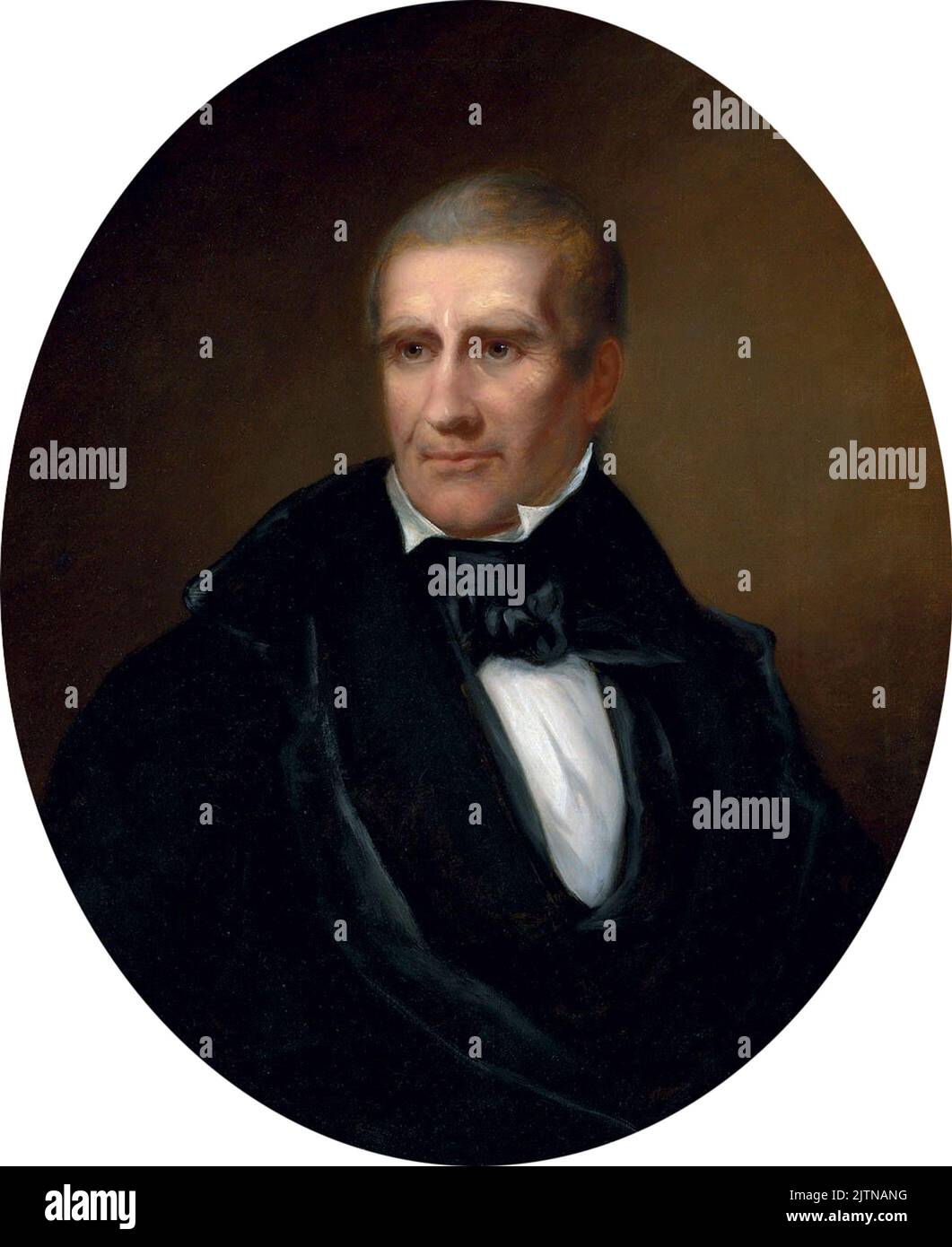A portrait of William Harrison, 9th President of the United States. He ...