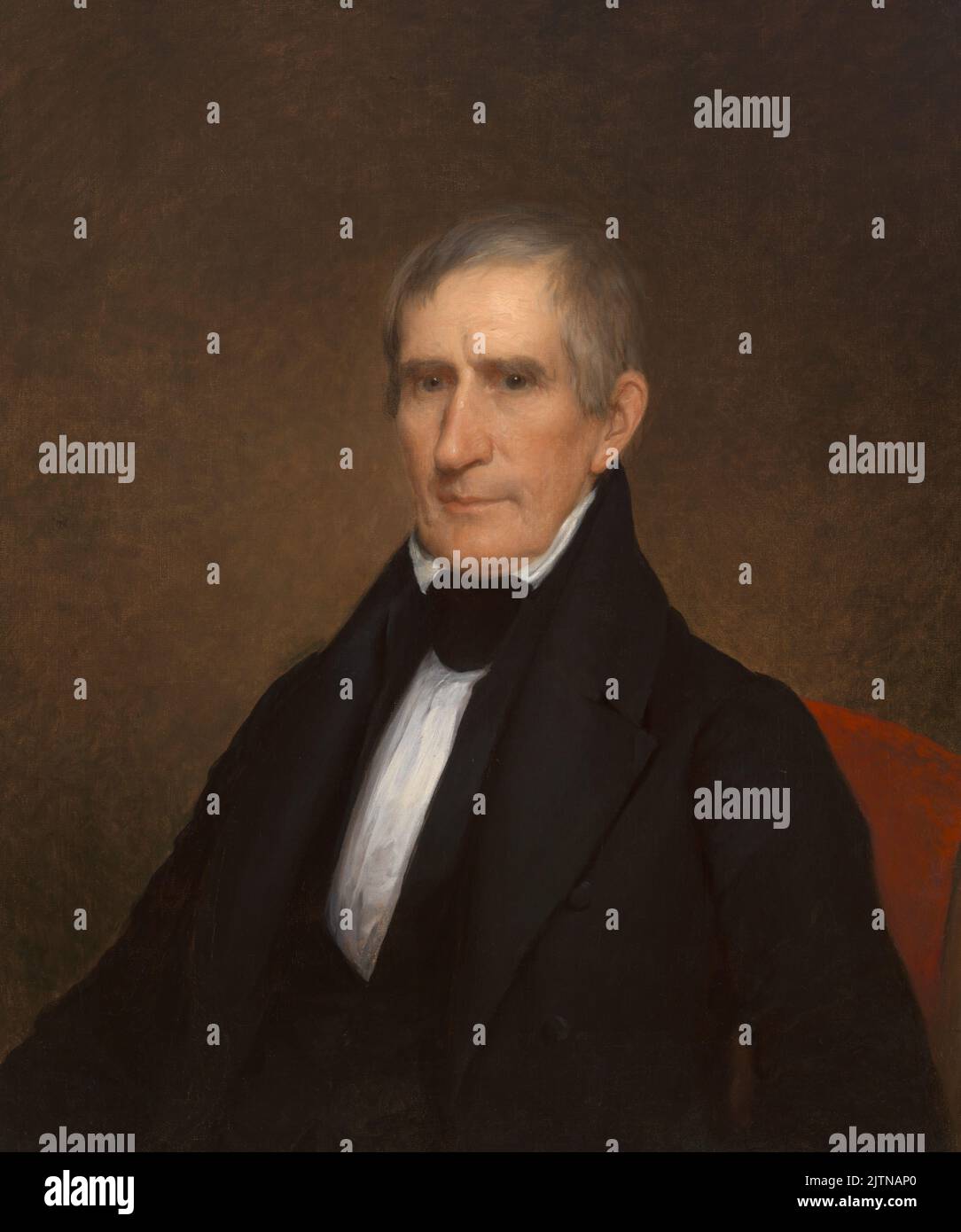 A portrait of William Harrison, 9th President of the United States. He ...