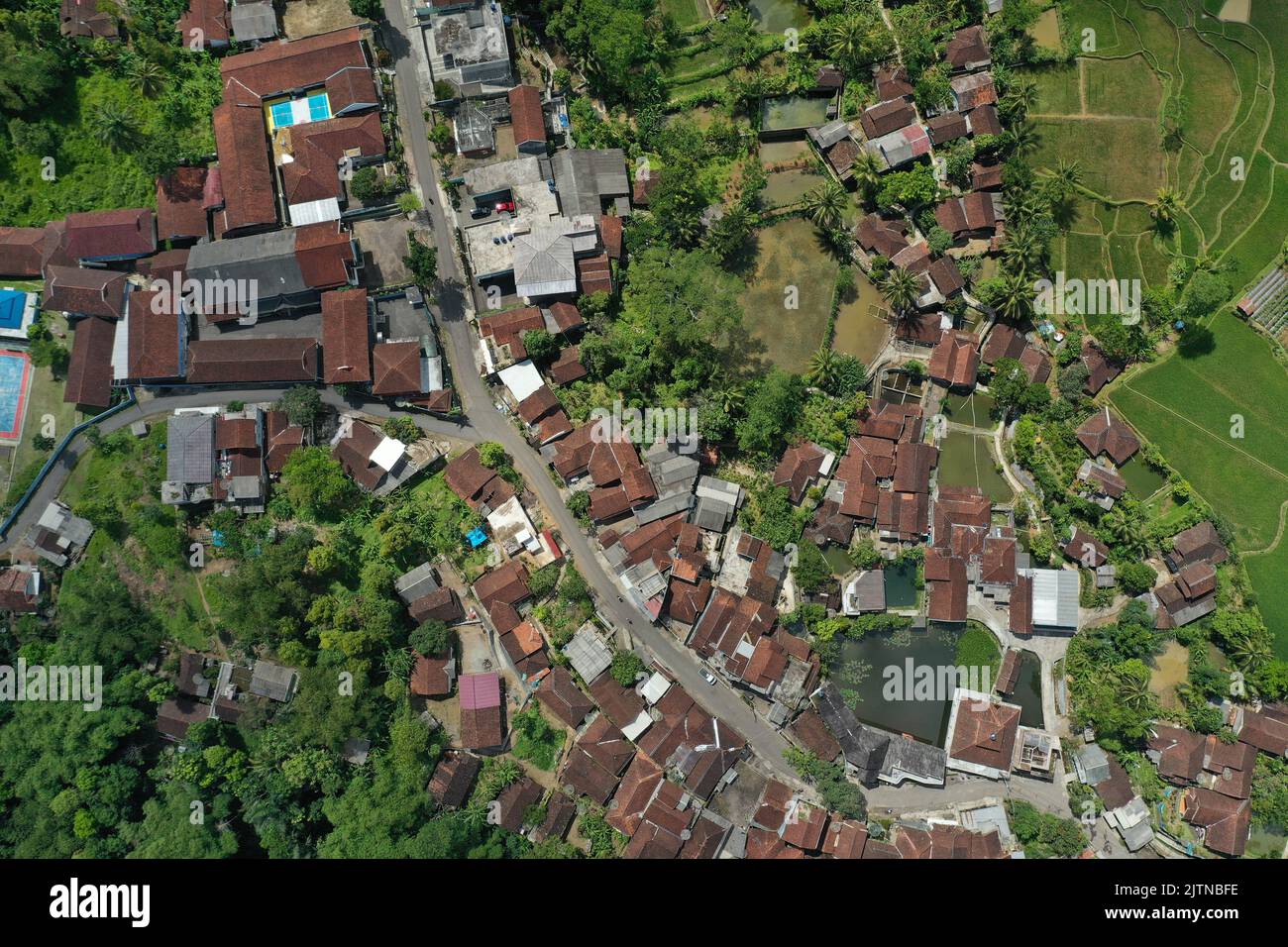 Aerial view of Garut regency, West java, Indonesia Stock Photo - Alamy