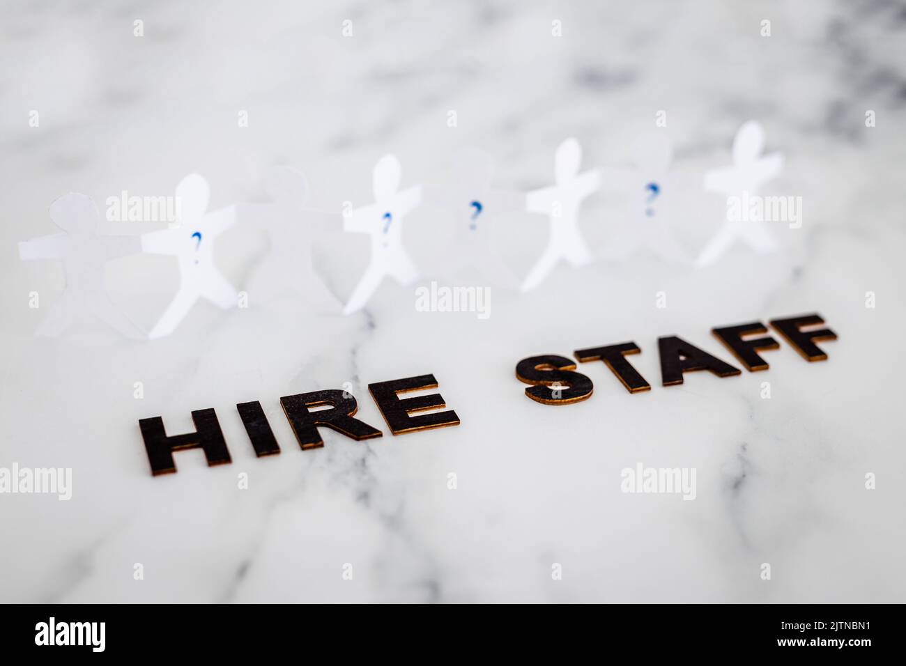 staff shortages and workforce conceptual image, Hire Staff text with ...
