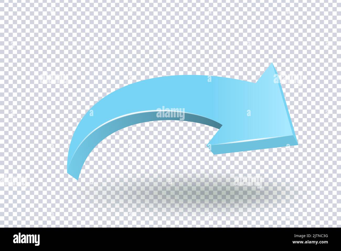 Growing Blue Arrow. Growth chart sign. Flexible arrow indication ...