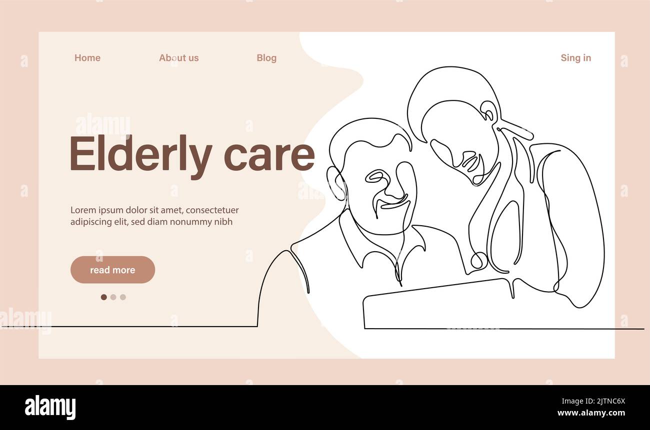 Programs for Seniors Landing Page Template. Elderly Health Care ...