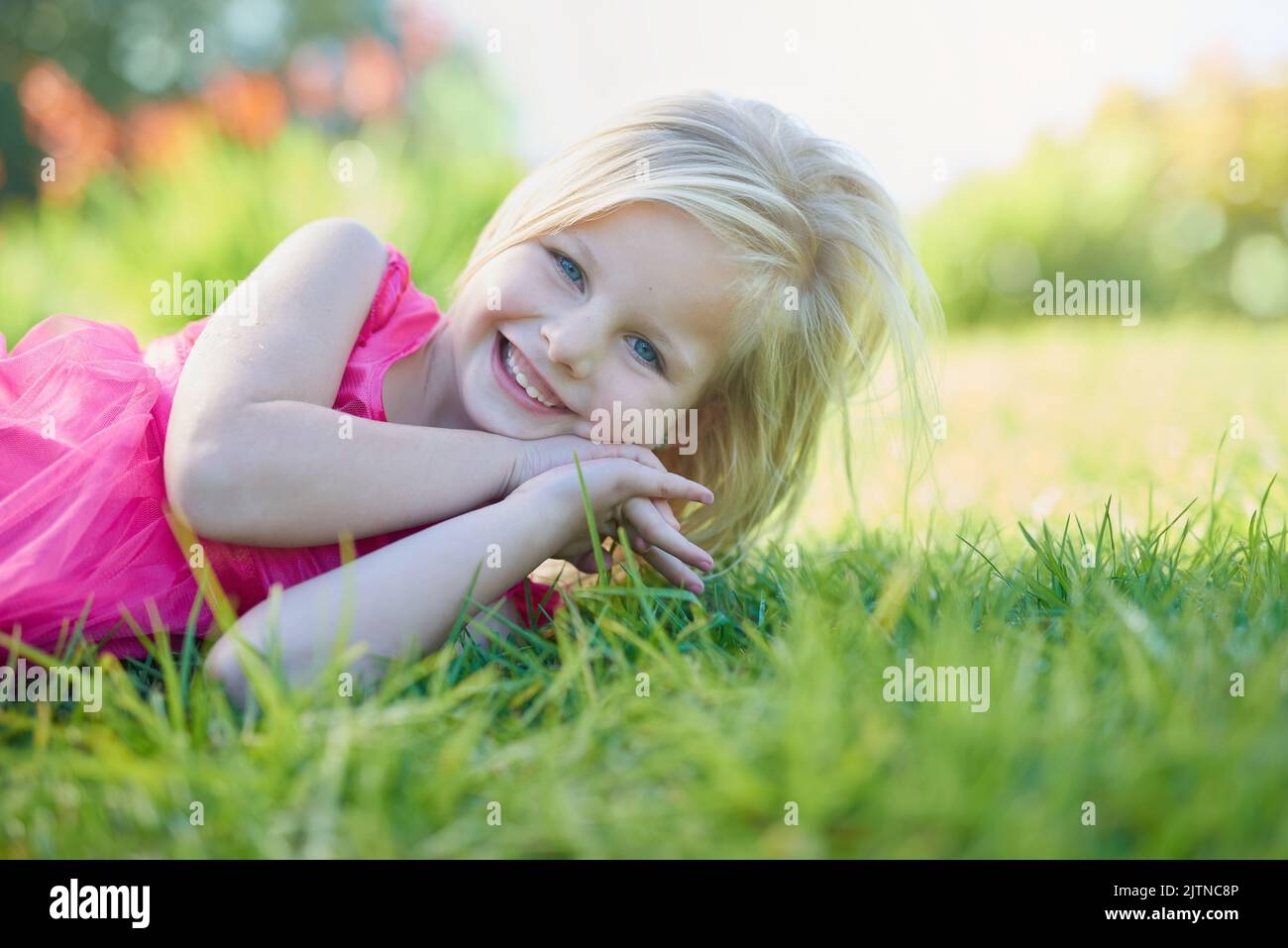 Theres nothing sweeter than her smile. a cute little girl playing ...