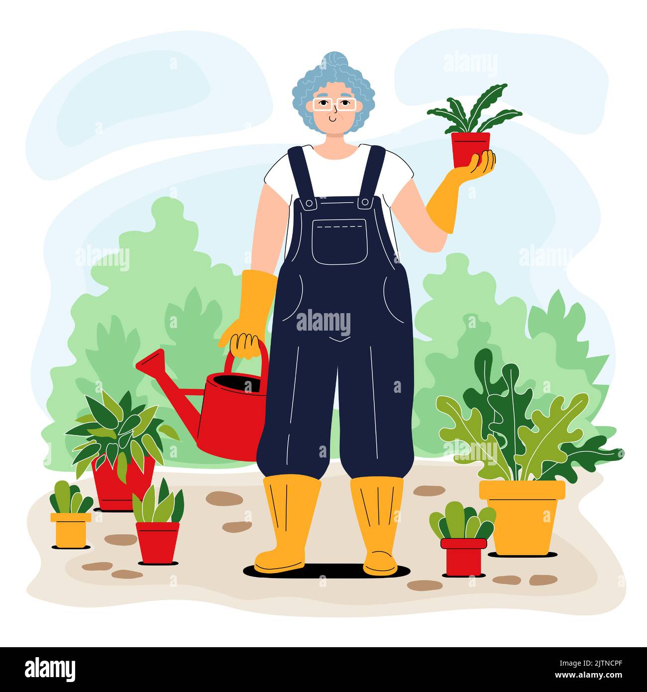 Farm girl overalls gardening hi-res stock photography and images - Alamy