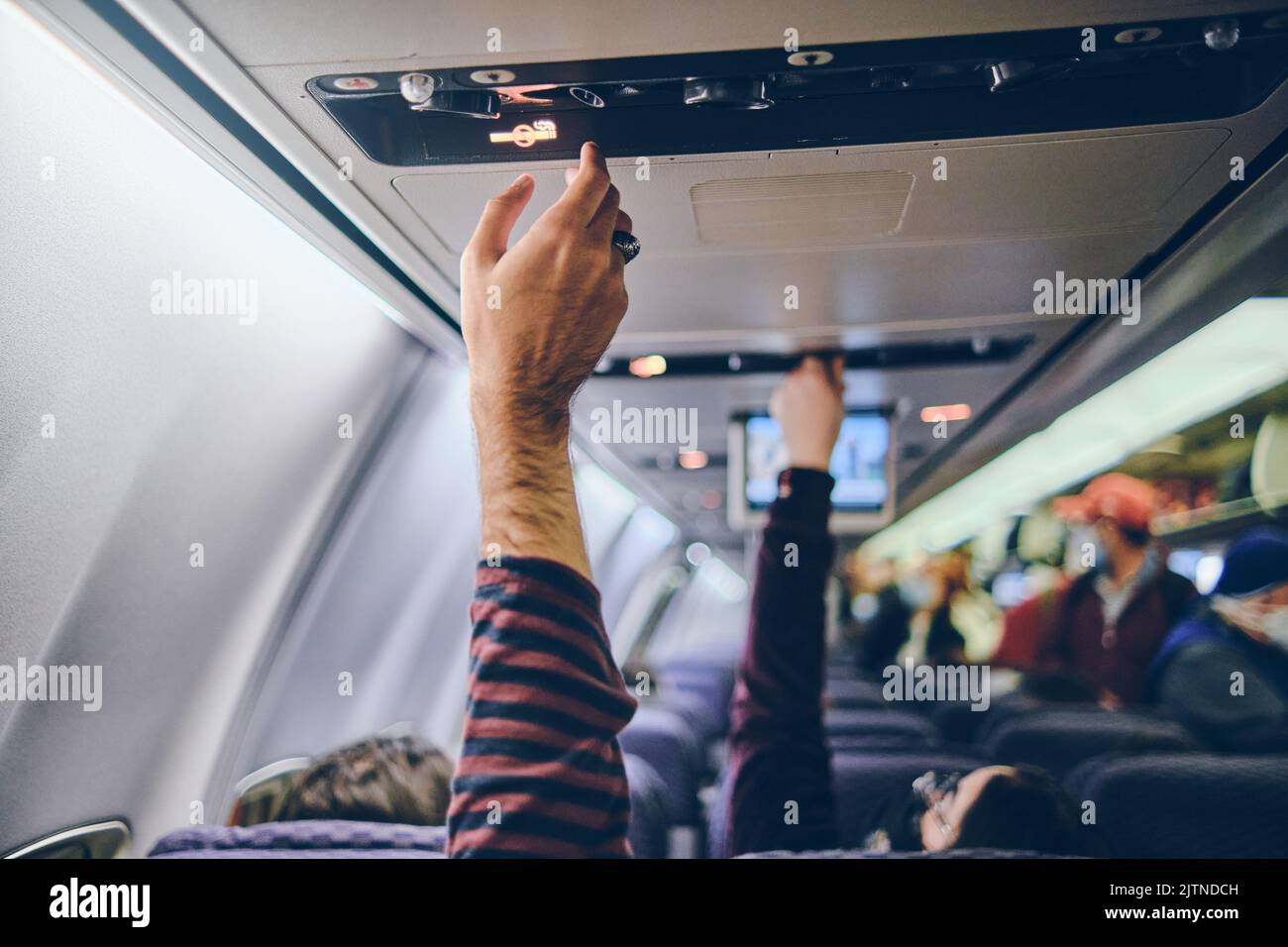 Control panel above aircraft seat hi-res stock photography and images ...