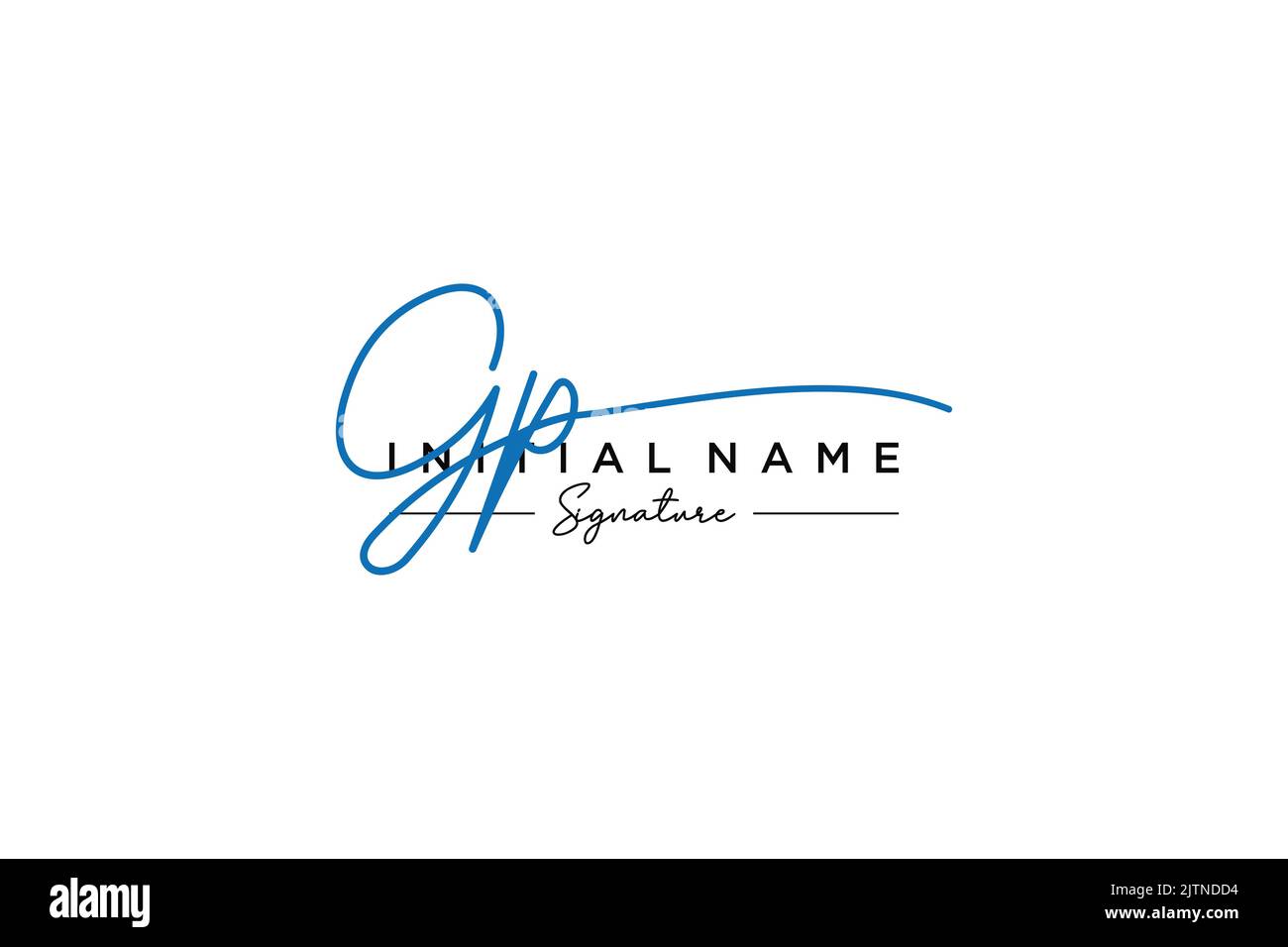 GP signature logo template vector. Hand drawn Calligraphy lettering ...