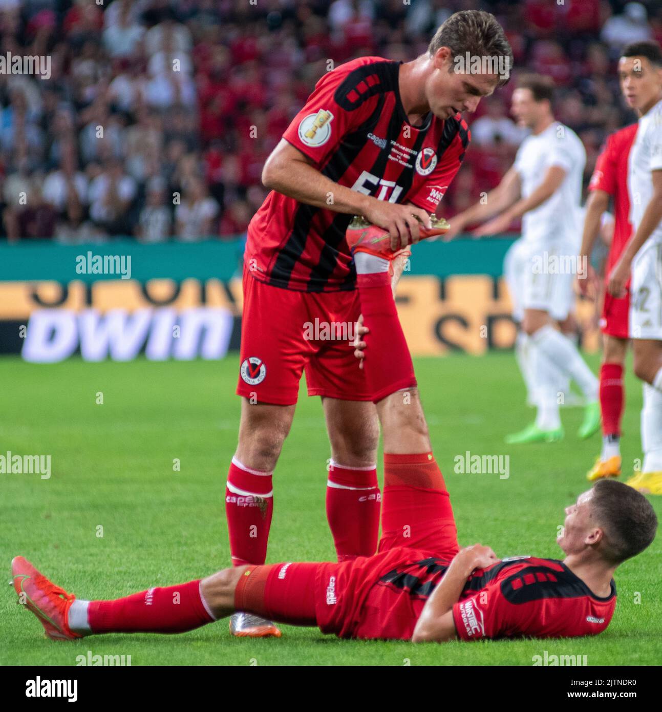 Cologne, North Rhine-Westphalia, Germany. 31st Aug, 2022. FC Viktoria Cologne 1904 defender ...