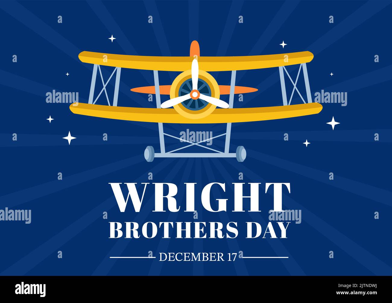 Wright Brothers Day on December 17th Template Hand Drawn Cartoon ...