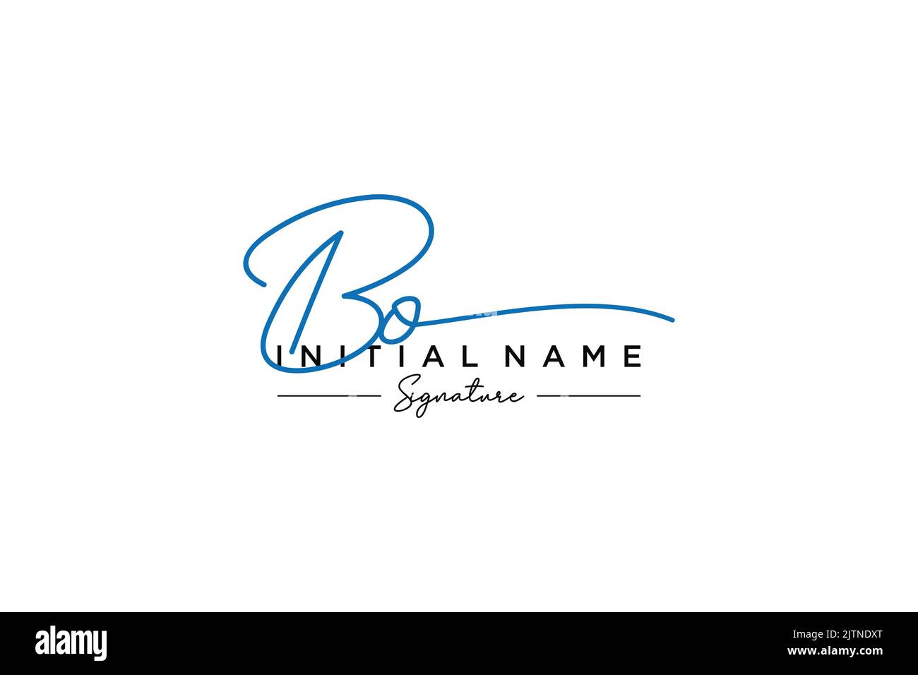 BO signature logo template vector. Hand drawn Calligraphy lettering ...