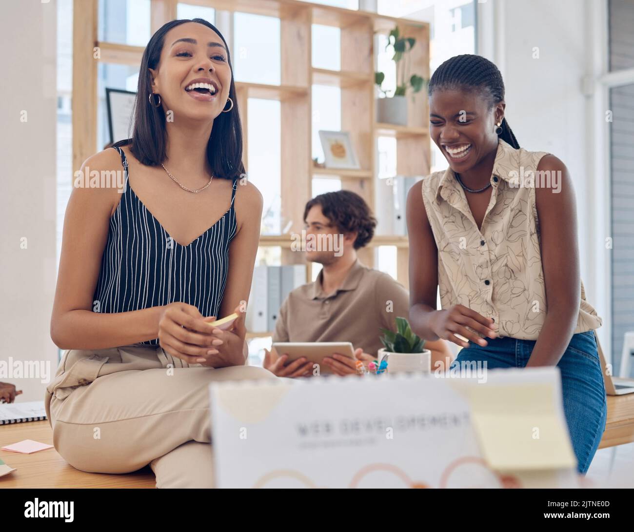 Business people, communication and break with employee colleagues and ...