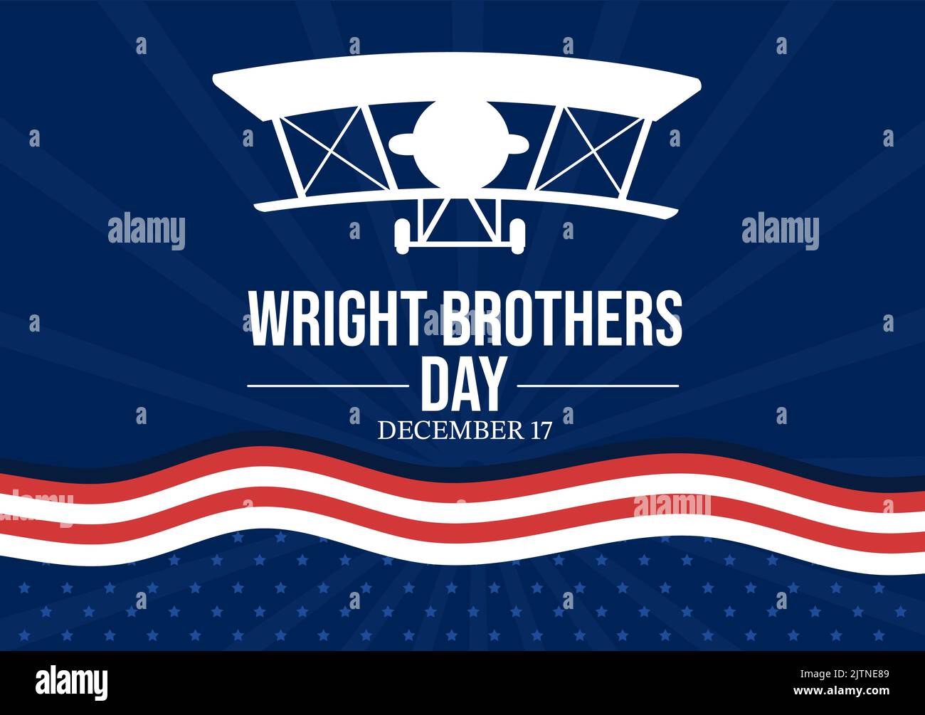 Wright Brothers Day on December 17th Template Hand Drawn Cartoon ...