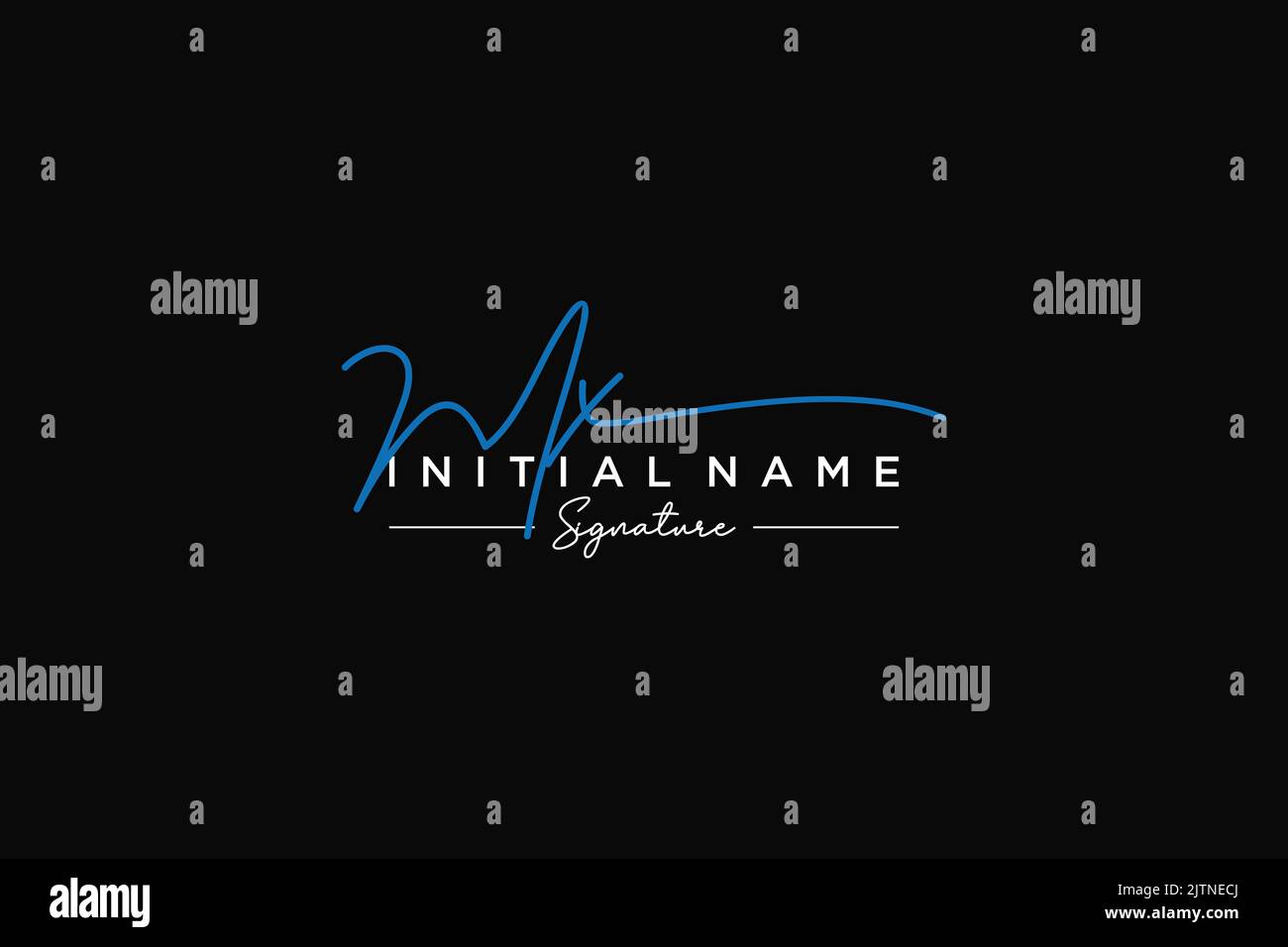 MX signature logo template vector. Hand drawn Calligraphy lettering ...