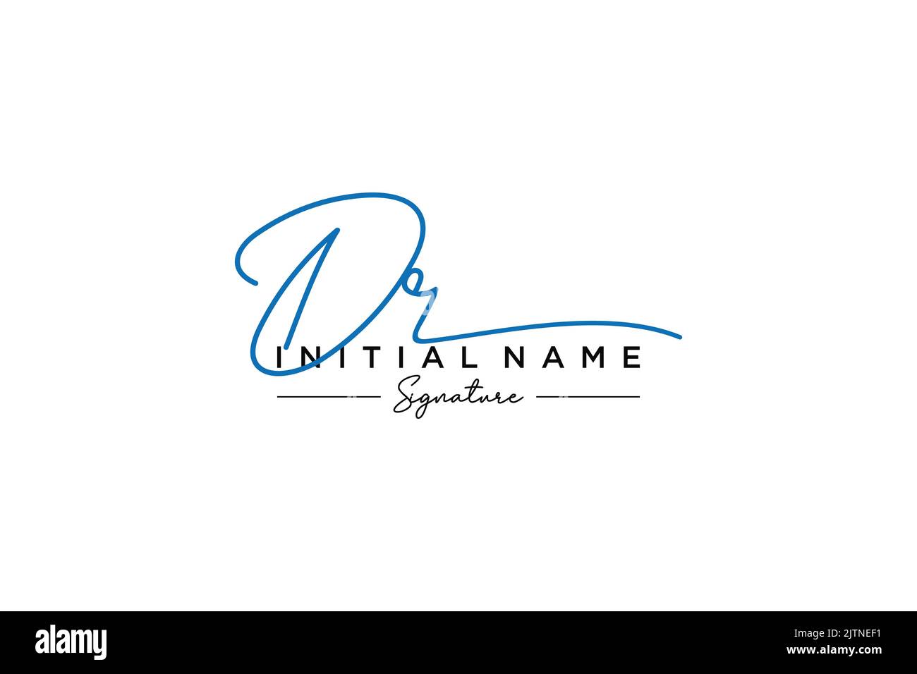 DR signature logo template vector. Hand drawn Calligraphy lettering ...