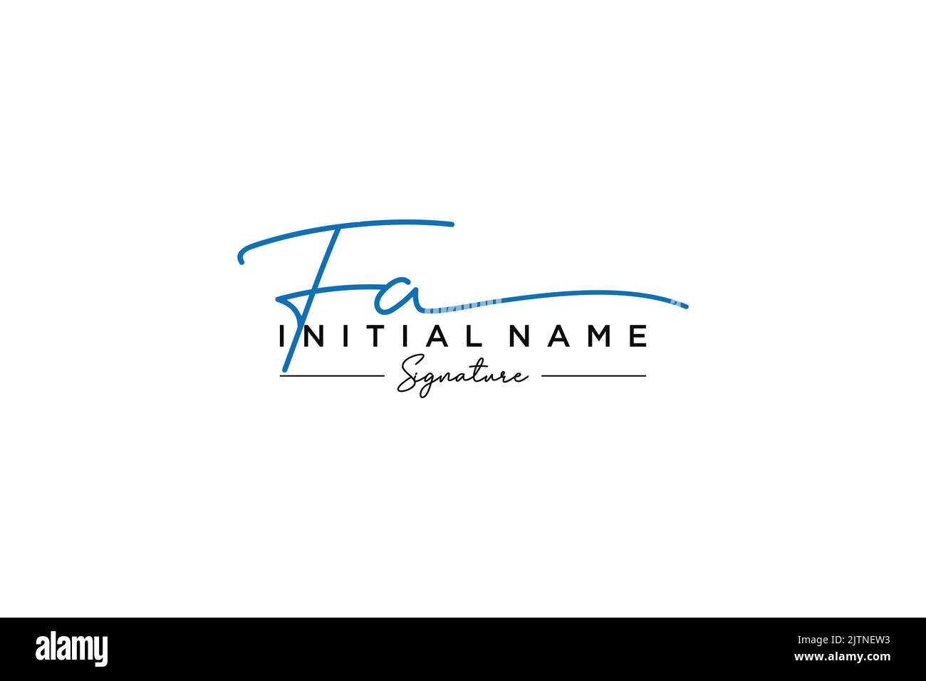 FA signature logo template vector. Hand drawn Calligraphy lettering ...