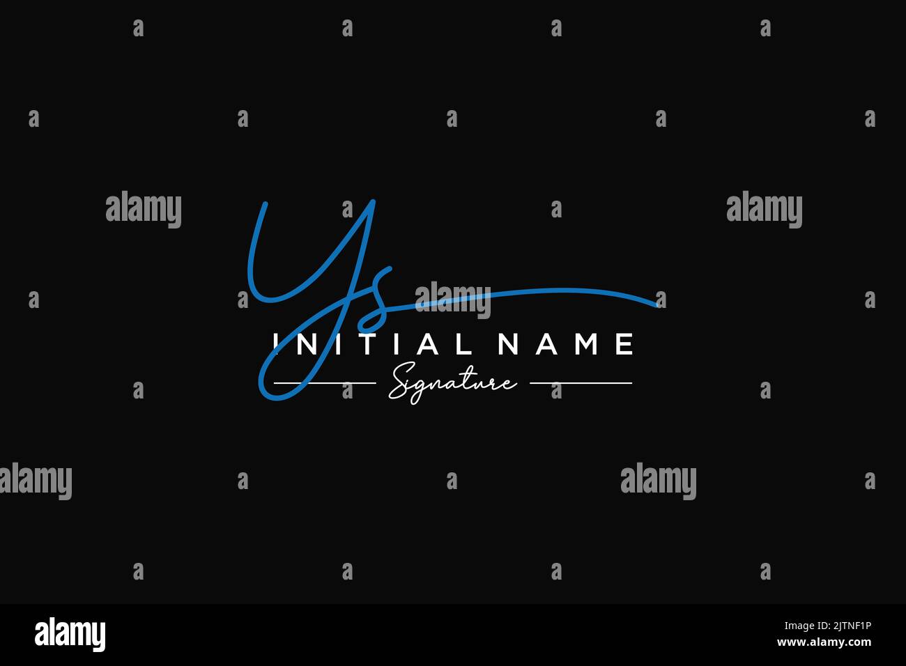 YS signature logo template vector. Hand drawn Calligraphy lettering ...