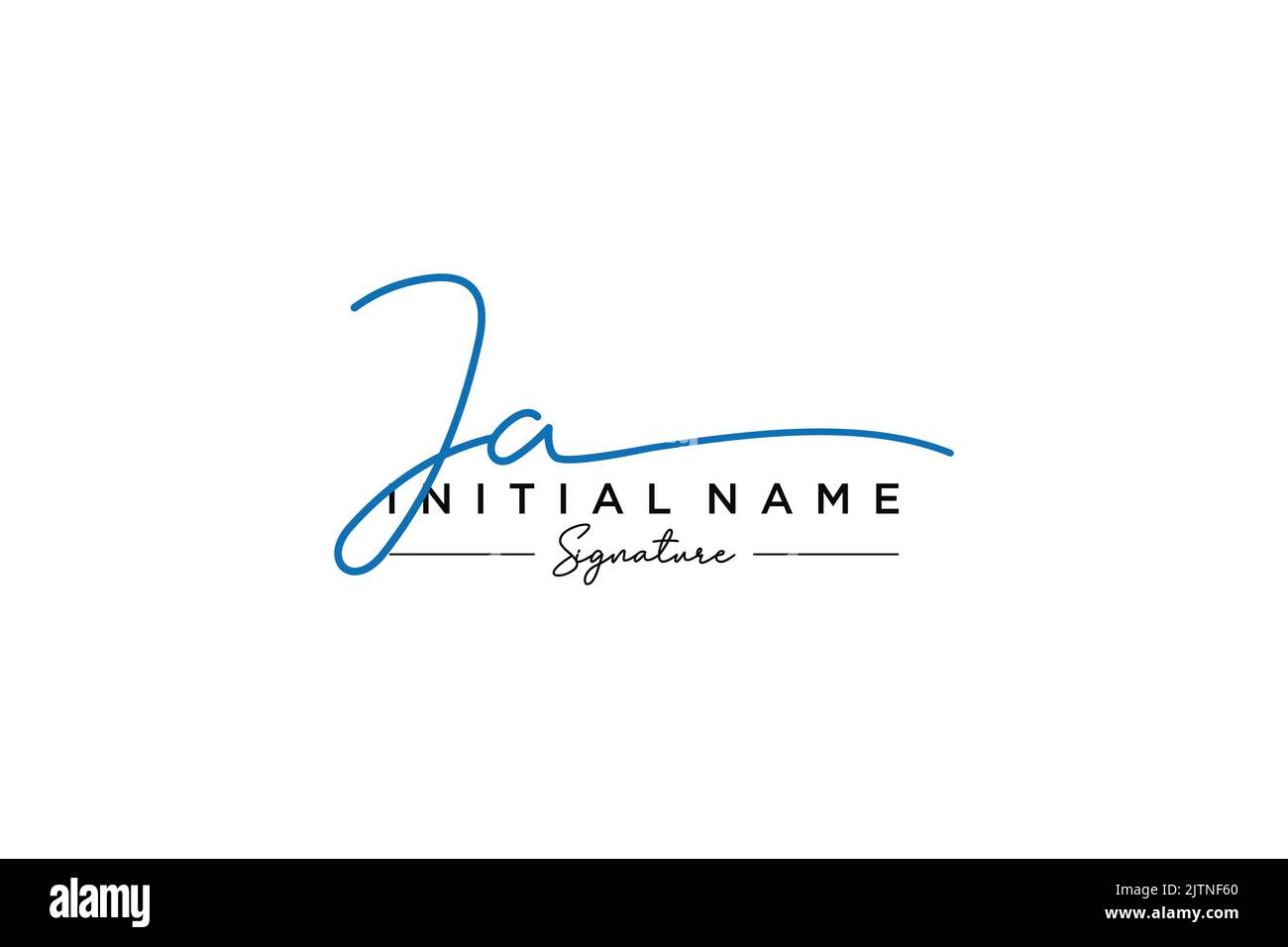 JA signature logo template vector. Hand drawn Calligraphy lettering ...