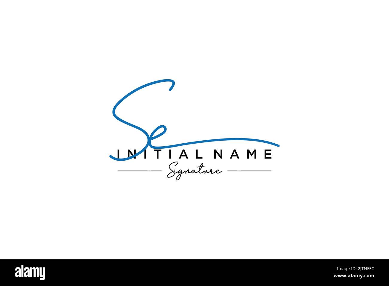 SE signature logo template vector. Hand drawn Calligraphy lettering ...