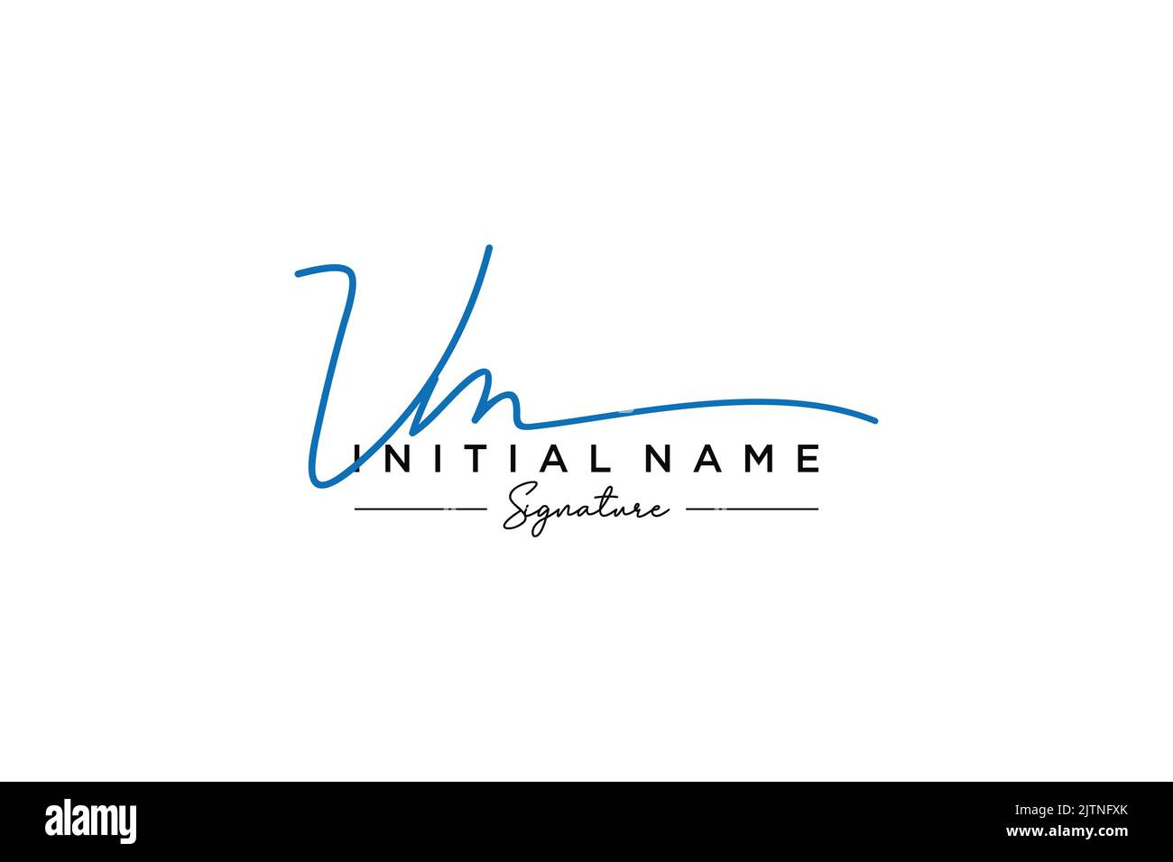 VM signature logo template vector. Hand drawn Calligraphy lettering ...