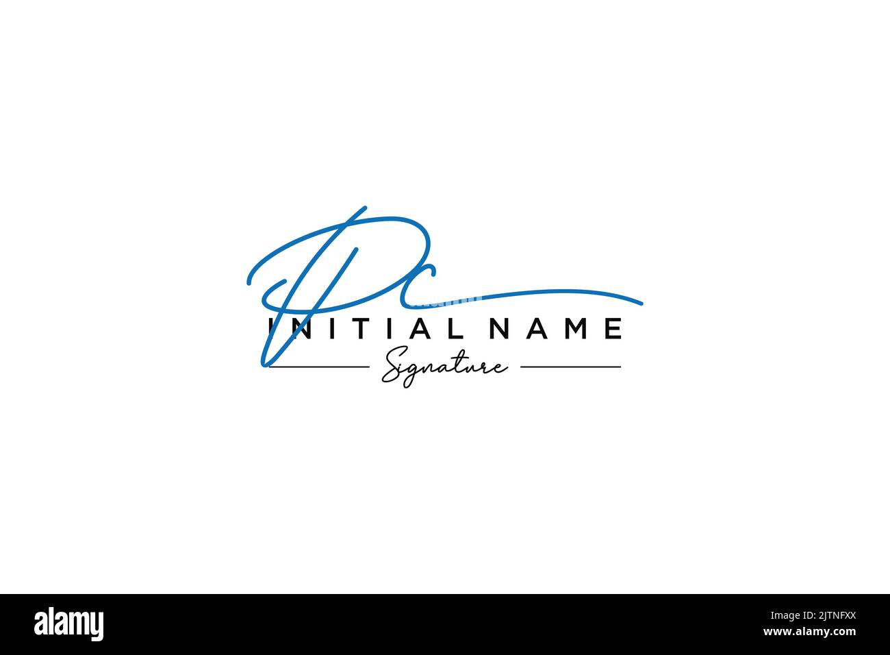 PC signature logo template vector. Hand drawn Calligraphy lettering ...