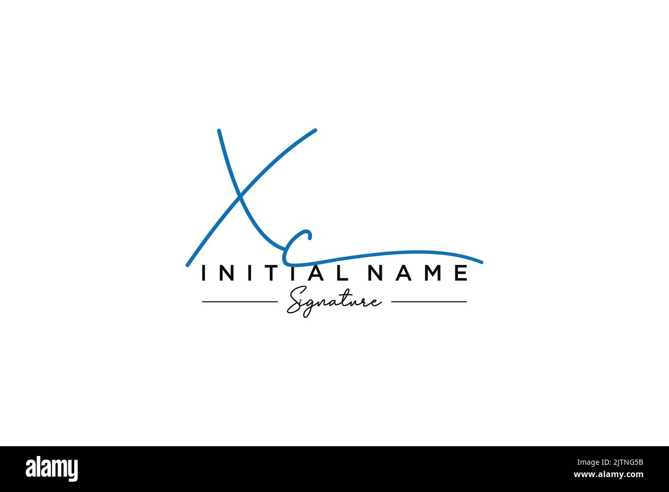 XC signature logo template vector. Hand drawn Calligraphy lettering ...