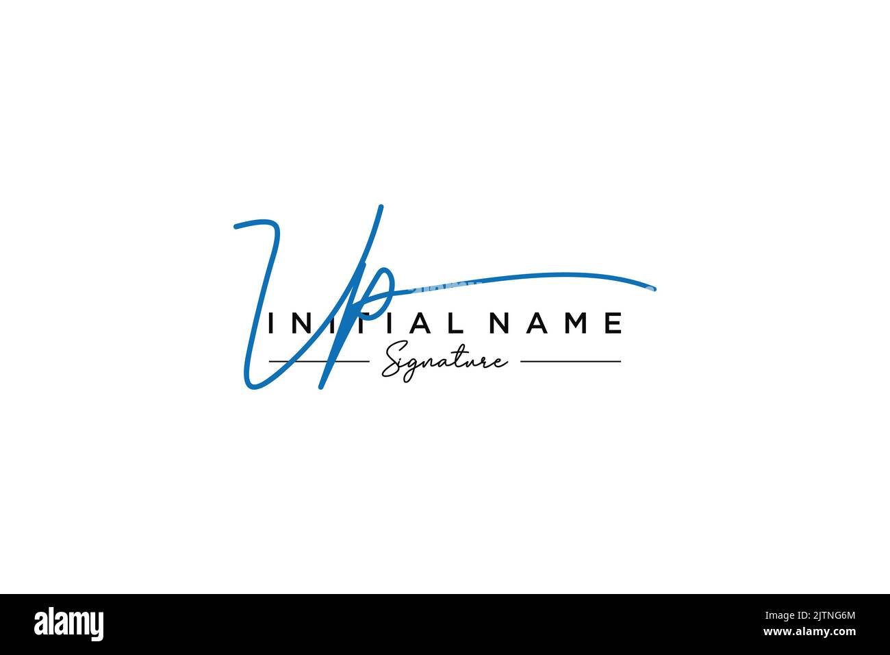 VP signature logo template vector. Hand drawn Calligraphy lettering ...