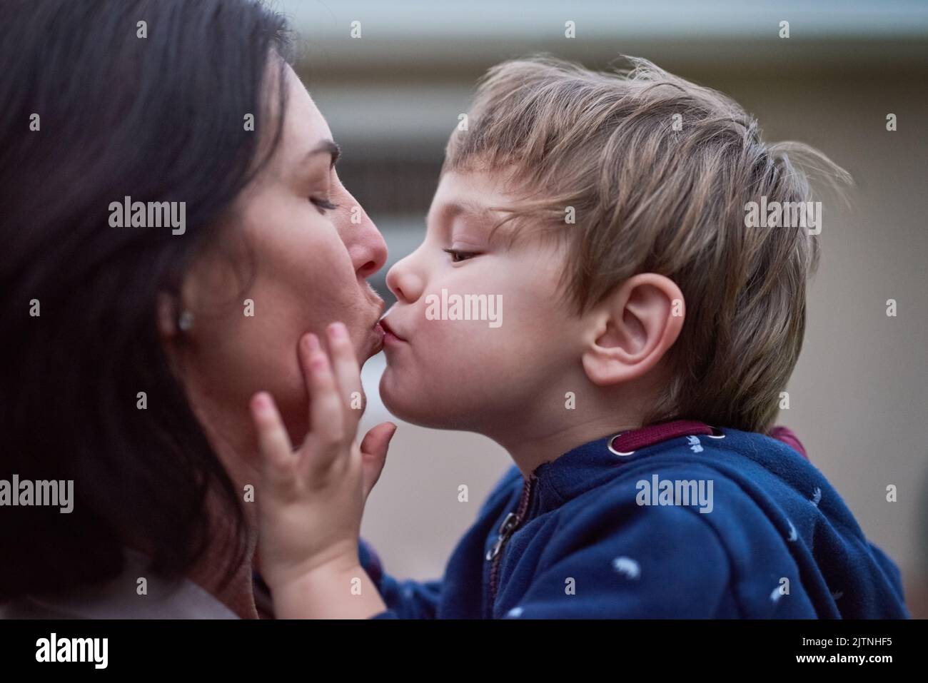 Children Kissing On The Lips