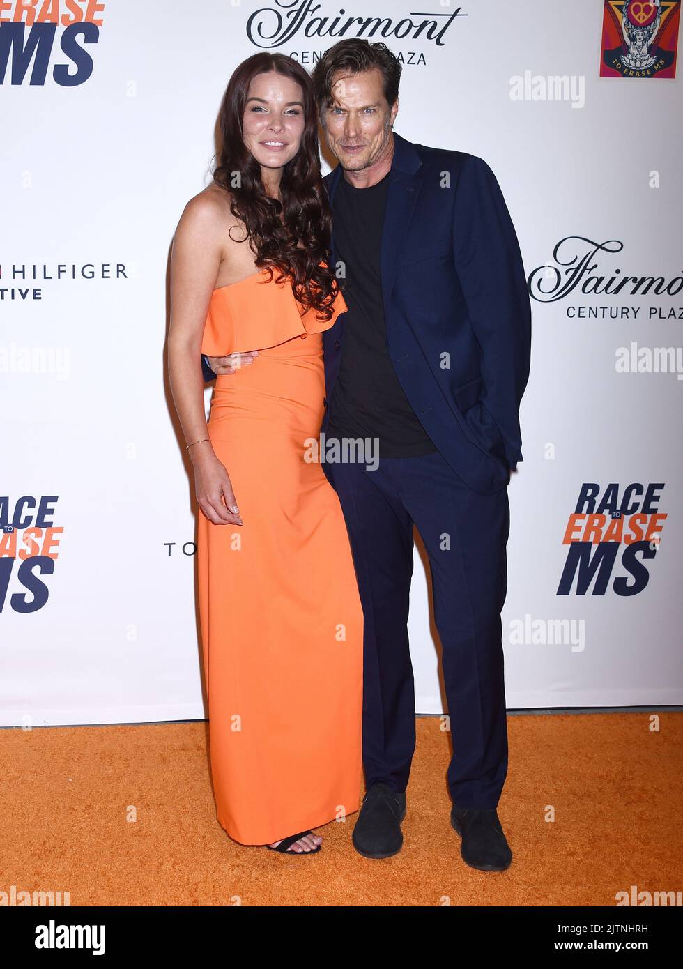 Liz Godwin and Jason Lewis arriving at the 29th Annual Race To Erase MS ...