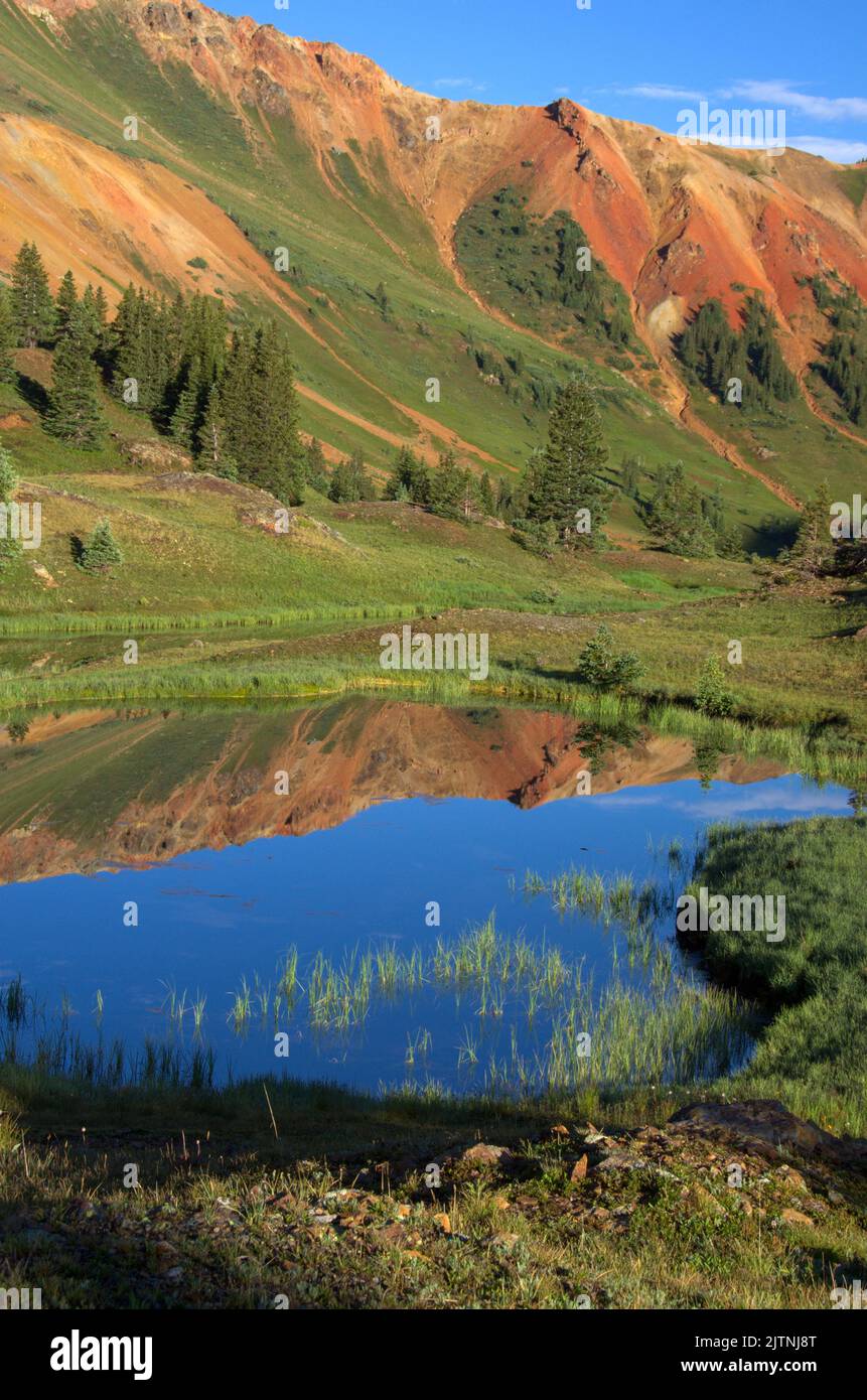 Red Mountain and surroundings in Colorado is known for the redness of ...