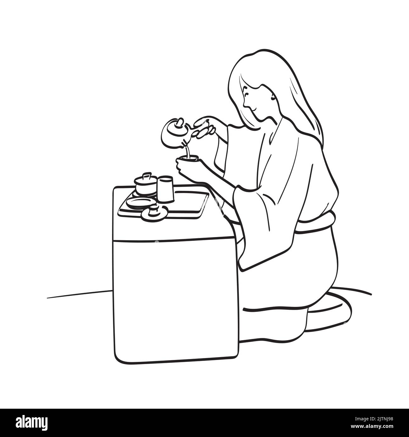 Tea ceremony japan woman Cut Out Stock Images & Pictures - Alamy