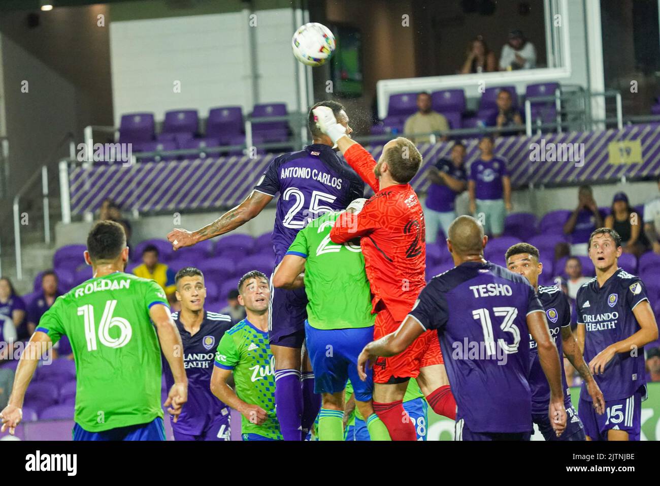 Orlando, Florida, USA, August 31, 2022,Seattle Sounders Goalkeeper ...