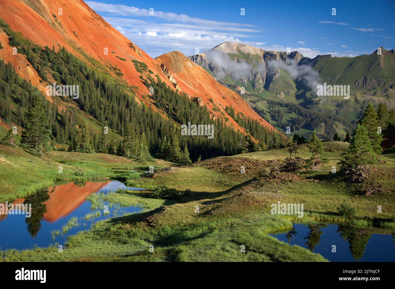 Red Mountain and surroundings in Colorado is known for the redness of ...