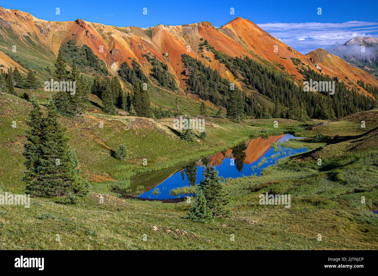 Red Mountain and surroundings in Colorado is known for the redness of ...