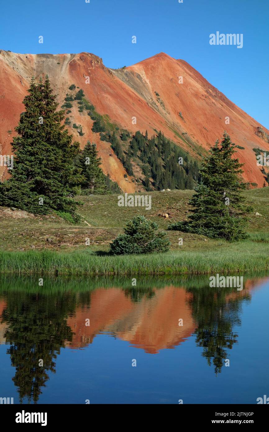 Red Mountain and surroundings in Colorado is known for the redness of ...