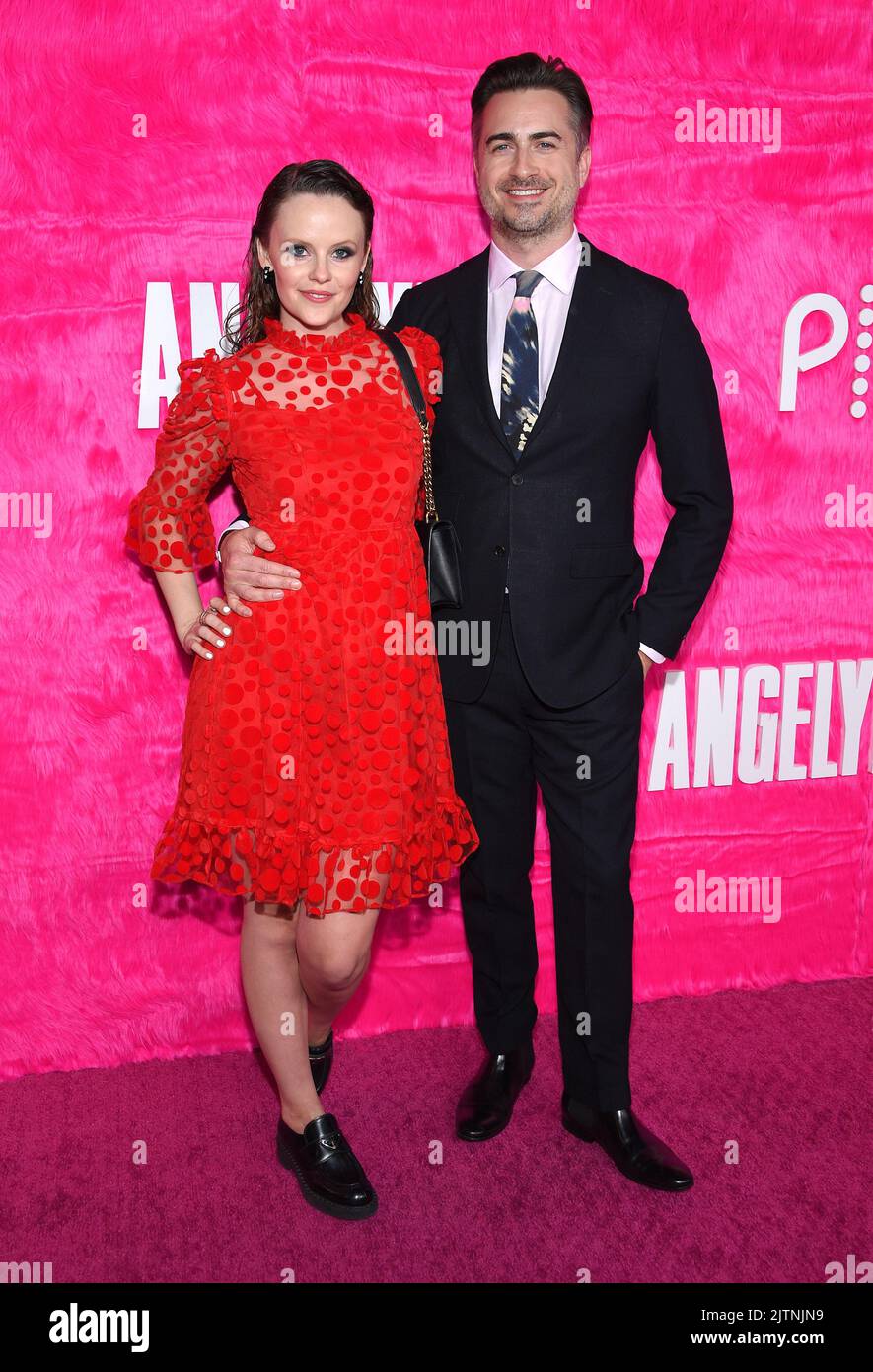 Sarah Ramos and Matt Spicer arriving to Peacock Original ‘Angelyne ...
