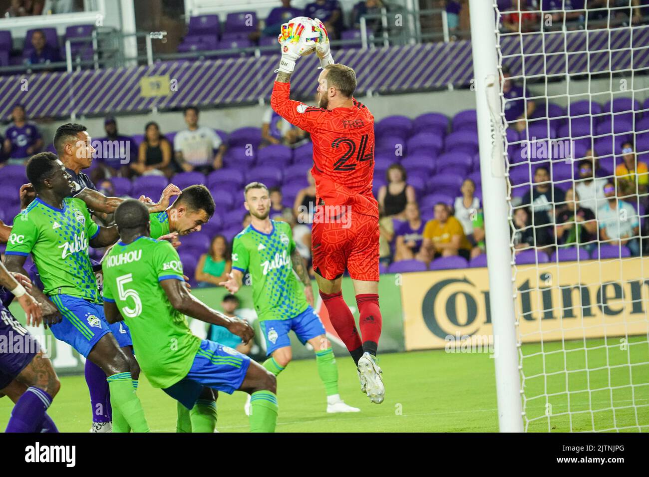 Orlando, Florida, USA, August 31, 2022,Seattle Sounders Goalkeeper ...
